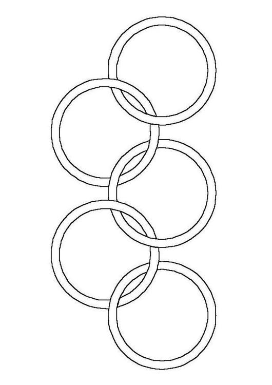 Coloriage anneaux olympiques - Gratuit à Imprimer - Img 12016