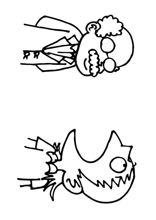 Coloriage bouche ouverte - Gratuit à Imprimer - Img 12133