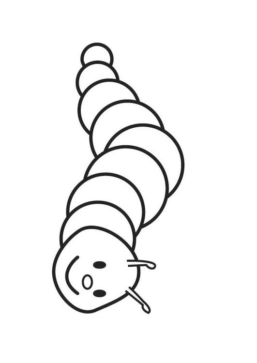 Coloriage Chenille - Gratuit à Imprimer - Img 17589