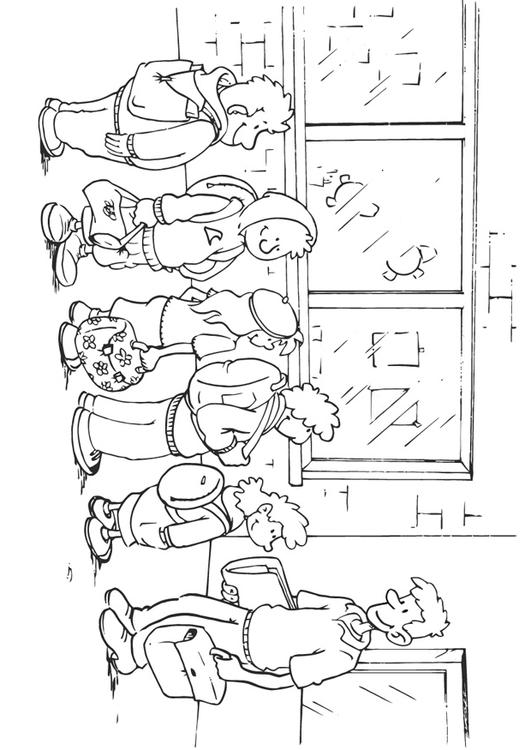 Coloriage dans la file - Gratuit à Imprimer - Img 26984