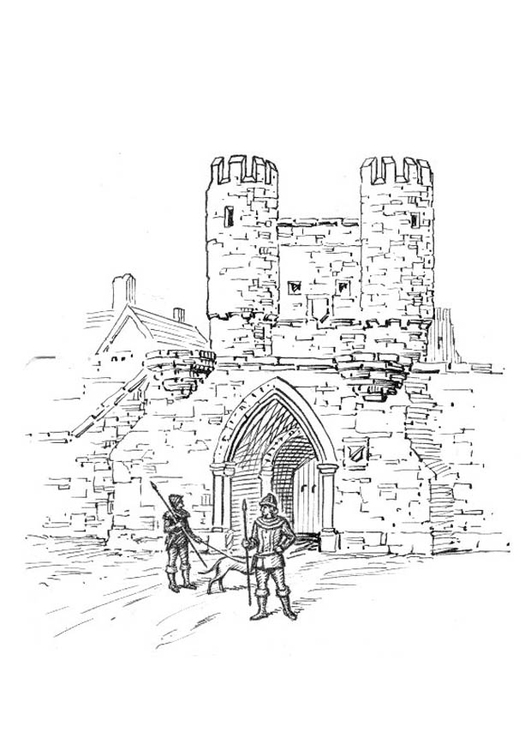 Coloriage porte de ville - Coloriages Gratuits à Imprimer - Dessin 18823