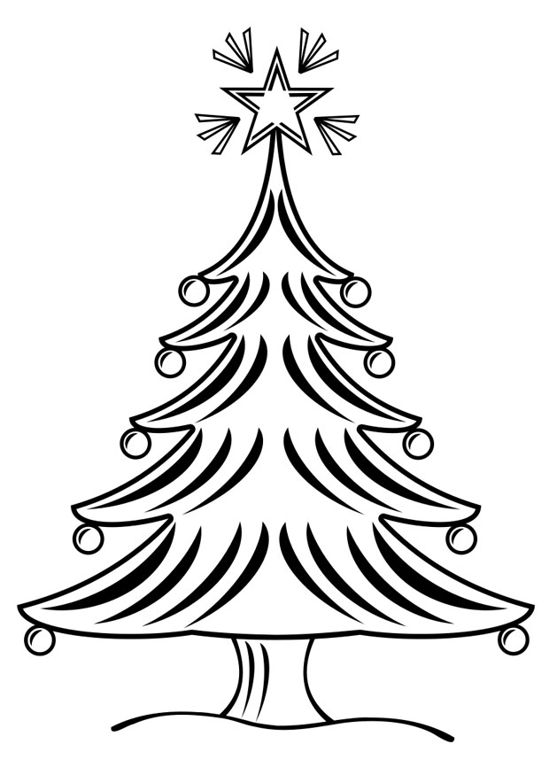 Coloriage arbre de Noël - Gratuit à Imprimer - Img 28164