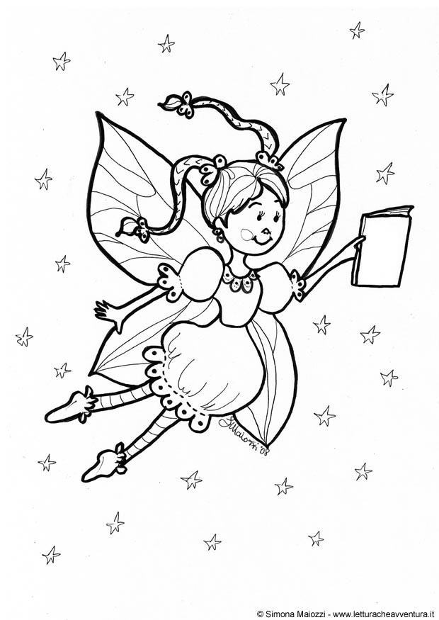 Coloriage fée - Gratuit à Imprimer - Img 12389
