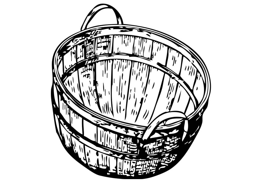 Coloriage panier - Gratuit à Imprimer - Img 17344