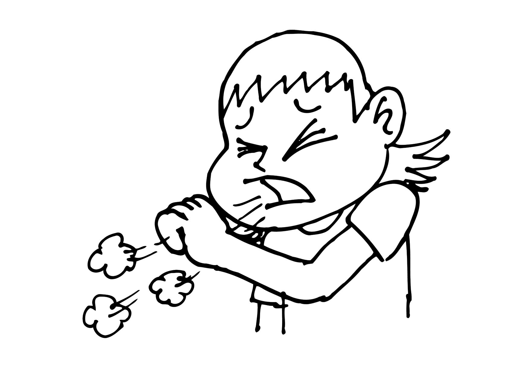 Coloriage tousser - Gratuit à Imprimer - Img 11780