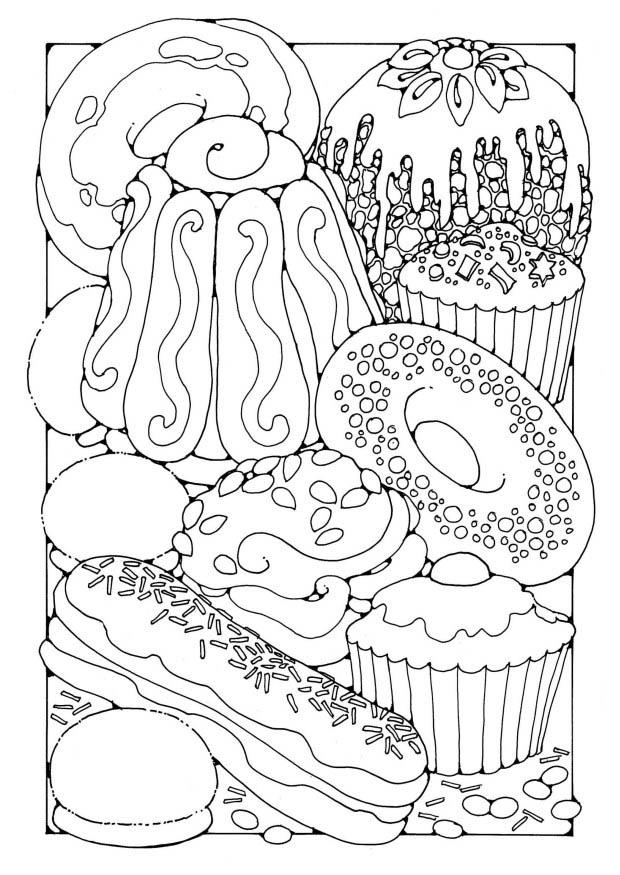 Coloriage Pâtisserie - Gratuit à Imprimer - Img 18442