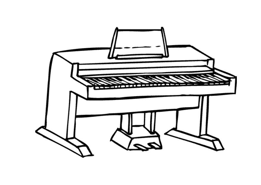 Coloriage piano - Gratuit à Imprimer - Img 9590