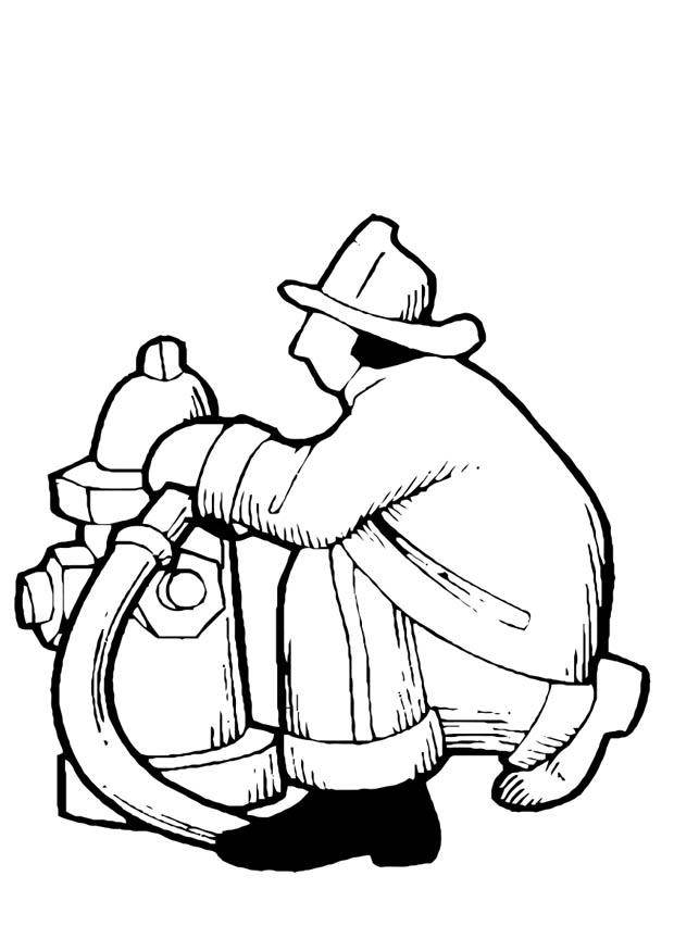 Coloriage pompier - Gratuit à Imprimer - Img 10960